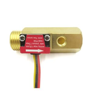 MANGAO 1/2" Water Flow Sensor Brass 1.75MPa Sensor Pulse Turbine Flowmeter DC5~18V with Temperature Detection