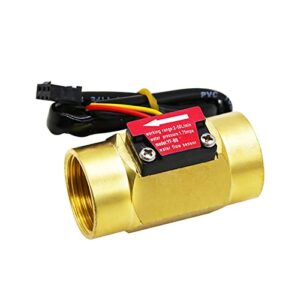 MANGAO 3/4" Water Flow Sensor Brass Internal Thread 1.75MPa Sensor Turbine Flowmeter DC5~18V