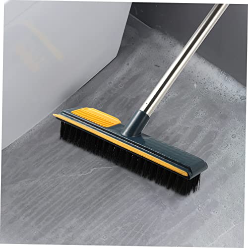 VILLFUL Floor Brush Grout Scrub Brush Shower Brush Tile Grout Brush Baseboard Cleaner Tool with Handle Deck Tiles Deck Flooring Bath Tub Scrubber Plastic Household Cleaning Ball