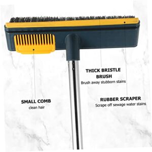 VILLFUL Floor Brush Grout Scrub Brush Shower Brush Tile Grout Brush Baseboard Cleaner Tool with Handle Deck Tiles Deck Flooring Bath Tub Scrubber Plastic Household Cleaning Ball