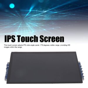 EBTOOLS HDMI Monitor, 10.1 Inch IPS Touch Screen, 1280x800, 178 Degrees Visible, HD VGA Audio Output, Glass Material, Touch Monitor for RasPi for Ubuntu Computer