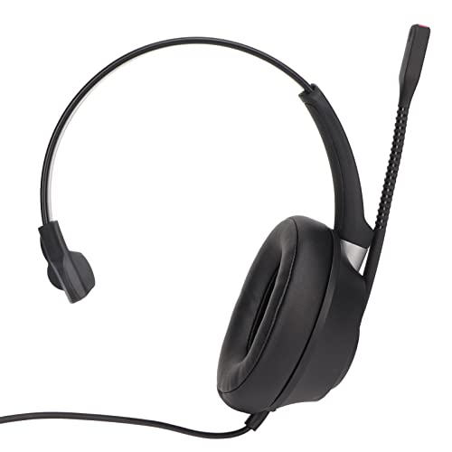 Wired Headset, 3.5mm Business Headset, ENC Noise Reduction Volume Adjustment Monaural Telephone Headset,Durable Headset with Mic for Home Call Center