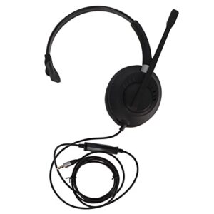 Wired Headset, 3.5mm Business Headset, ENC Noise Reduction Volume Adjustment Monaural Telephone Headset,Durable Headset with Mic for Home Call Center