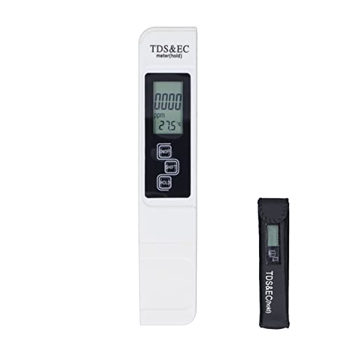 Deosdum TDS Meter Digital Water Quality Tester Portable 3 in 1 High Accuracy EC Temp Testing Kit