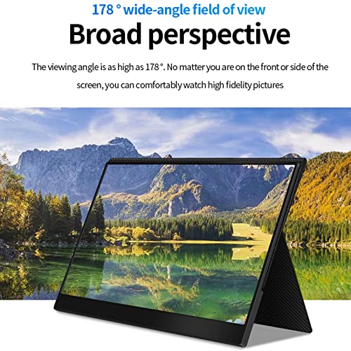 TOPINCN FHD Computer Display, Dual Speakers IPS Portable Monitor 1920x1080 Resolution 14in with Magnetic Cover for Laptop (US Plug)