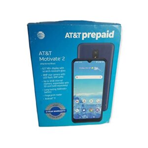 AT&T Motivate 2 I 32GB, Maritime Blue I 4G LTE Prepaid Smartphone I Carrier Locked to AT&T (Renewed)