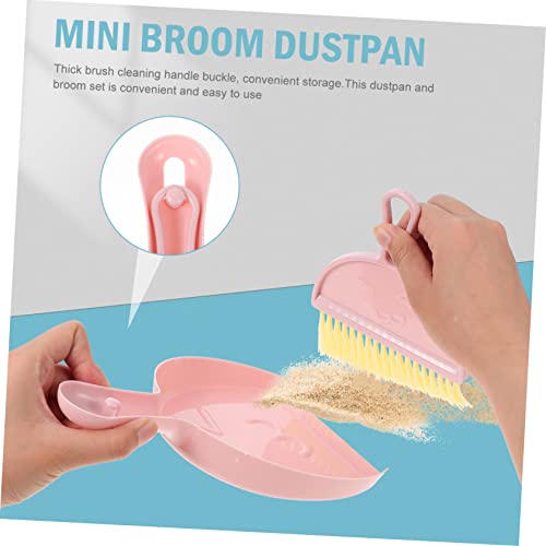 balacoo 15 Sets Hamster Cleaning Broom pan and Brush pet pan Hamster cage Dustpan Tabletop Brush Mini pan car Cleaning Accessories Hamster Accessories Kid Broom pp Rabbit Child Chinchilla