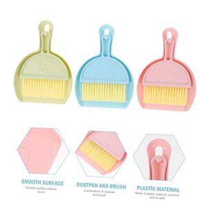 balacoo 15 Sets Hamster Cleaning Broom pan and Brush pet pan Hamster cage Dustpan Tabletop Brush Mini pan car Cleaning Accessories Hamster Accessories Kid Broom pp Rabbit Child Chinchilla