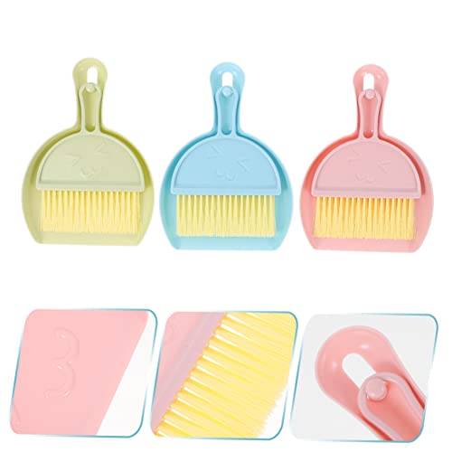 balacoo 15 Sets Hamster Cleaning Broom pan and Brush pet pan Hamster cage Dustpan Tabletop Brush Mini pan car Cleaning Accessories Hamster Accessories Kid Broom pp Rabbit Child Chinchilla