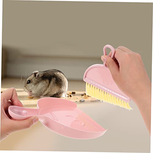 balacoo 9 Sets Hamster Cleaning Broom pan and Brush Chinchilla cage Cleaner Tabletop Brush Laptop Cleaning Brush car Cleaning Accessories pet cage Broom Brush Mini pet Bed Small Child pp