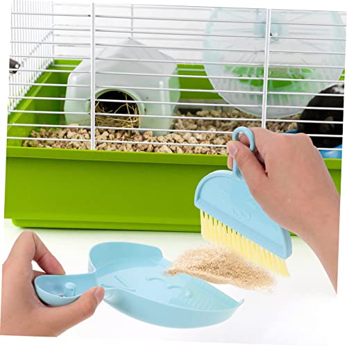 balacoo 9 Sets Hamster Cleaning Broom pan and Brush Chinchilla cage Cleaner Tabletop Brush Laptop Cleaning Brush car Cleaning Accessories pet cage Broom Brush Mini pet Bed Small Child pp