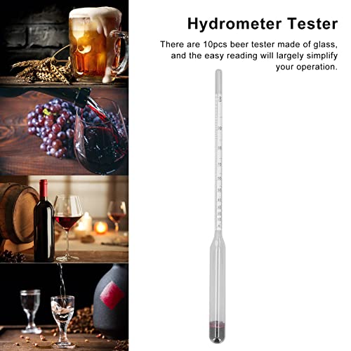 Beer Meter, Easy Reading Glass Hydrometer Tool Durable Wide Application for Office