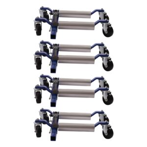 Gdrasuya10 Car Wheel Dolly, Set of 4 Heavy Duty Self Loading Dolly with 1300LBS Capacity, Self Loading Dolly w/Ratcheting Foot Pedal for Hydraulic Tire Jack Truck Rv Trailer