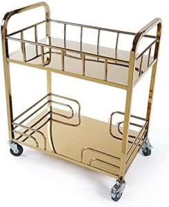 trolley rack tool cart - stainless steel titanium luxury service car tea cart hotel dessert car trolley mobile shelf trolley rack carts the taste of home