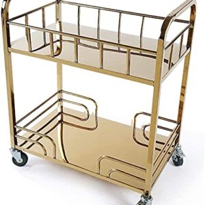 Trolley Rack Tool Cart - Stainless Steel Titanium Luxury Service Car Tea Cart Hotel Dessert Car Trolley Mobile Shelf Trolley Rack Carts The Taste of Home