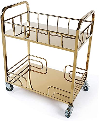 Trolley Rack Tool Cart - Stainless Steel Titanium Luxury Service Car Tea Cart Hotel Dessert Car Trolley Mobile Shelf Trolley Rack Carts The Taste of Home