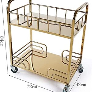 Trolley Rack Tool Cart - Stainless Steel Titanium Luxury Service Car Tea Cart Hotel Dessert Car Trolley Mobile Shelf Trolley Rack Carts The Taste of Home