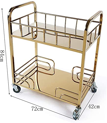 Trolley Rack Tool Cart - Stainless Steel Titanium Luxury Service Car Tea Cart Hotel Dessert Car Trolley Mobile Shelf Trolley Rack Carts The Taste of Home