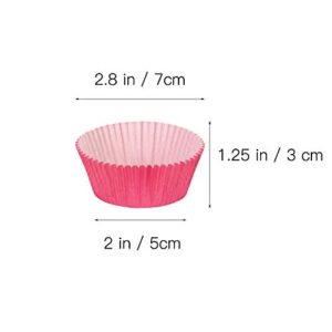 100 Pieces Standard Cupcake Cup Liners, Nonstick Parchment Papers Baking Cups, Safe Food Grade Inks and Paper Grease Proof Cupcake Liners for Baking Muffin and Cupcakes Decoration Cups (Pink 100pcs)