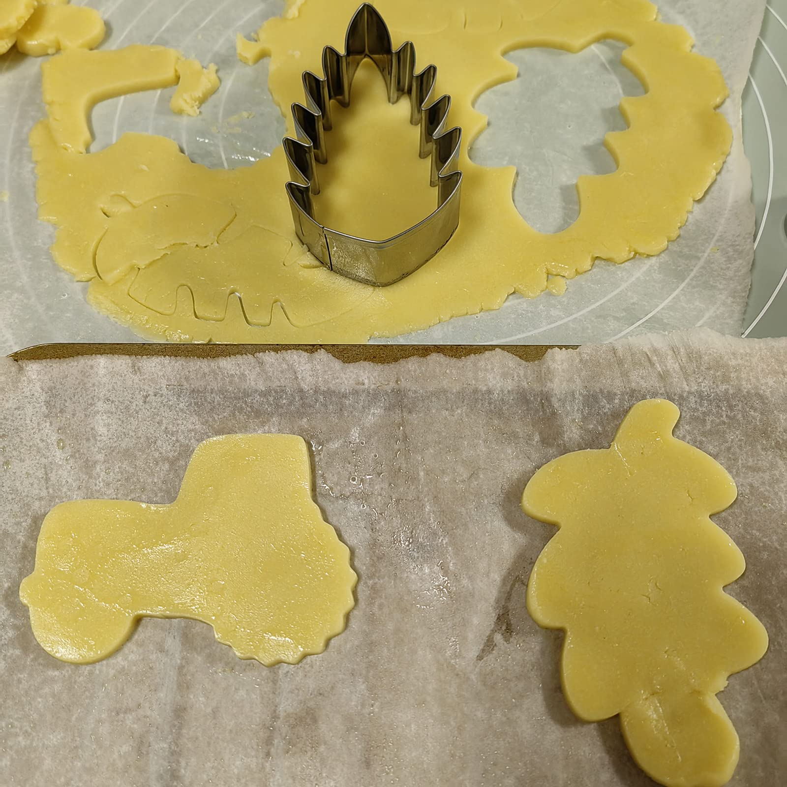 LUBTOSMN Tropical Leaves Cookie Cutter Set-4 Piece- Oak Leaf, Monstera Leaf, Fern Leaf, Tropical Leaves Cookie Fondant Biscui Cutters