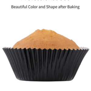 Vibrille Rose Gold Foil Cupcake Liners Standard Muffin Baking Cups, 200-count