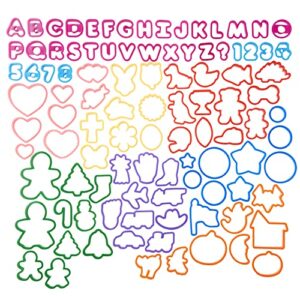 wilton cookie cutters set, 101-piece — alphabet, numbers and holiday cookie cutters