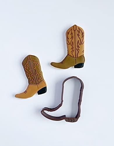 COWBOY COOKIE CUTTERS Wild West Country Cowboy Cowgirl Boot And Rustic Western Rodeo Hat Cookie Cutters Made In America (2 Pack)