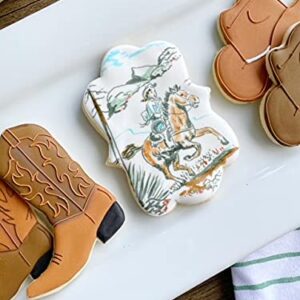 COWBOY COOKIE CUTTERS Wild West Country Cowboy Cowgirl Boot And Rustic Western Rodeo Hat Cookie Cutters Made In America (2 Pack)