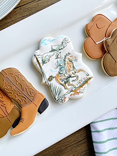 COWBOY COOKIE CUTTERS Wild West Country Cowboy Cowgirl Boot And Rustic Western Rodeo Hat Cookie Cutters Made In America (2 Pack)