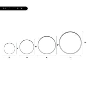 Doyzee Supplies Cake Ring Set,Cake Mold Set,Pastry Ring,Mousse Ring,Ring Mold for Baking-4/6/8/10 Inch