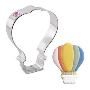 hot air balloon cookie cutter, 4.25" made in usa by ann clark