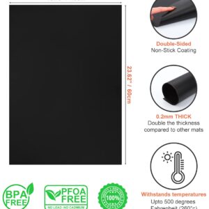 Alldrmtrue Oven Liner, Oven Liners for Bottom of Electric Oven, Oven Mat, 15.75" X 23.62", Easy to Clean Nonstick Reusable, 2 Pack