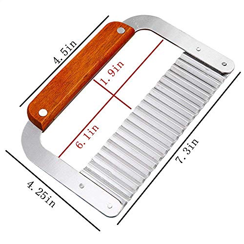 DD-life Pack of 2 Stainless Steel Wavy & Straight Soap Mold Loaf ，soap cutter Garnish Potato Vegetable Cake Cutter Cutting Tool