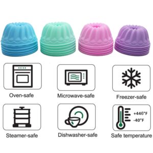 To encounter 24Pack Silicone Baking Cups, Pumpkin Silicone Baking Cake Molds, Nonstick Cupcake Liners, Bpa Free Fancy Dessert Tray - Jelly and Muffin Cups