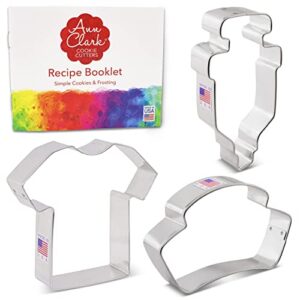 Nurse Cookie Cutters 3-Pc. Set Made in the USA by Ann Clark, Nurse Cap, Scrubs, Syringe