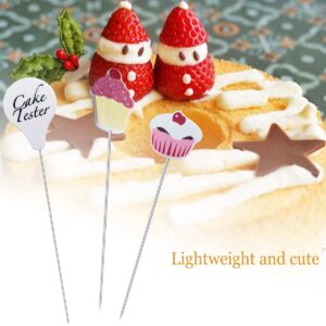 3 Pcs Cake Tester Needle Stainless Steel Cake Testing Probe Cake Tester for Baking,Home Bakery Muffin Bread Skewer Cake Testing Stick