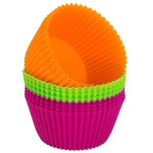 webake silicone baking cups 4.3 inch jumbo reusable cupcake liners, giant cupcake mold non-stick extra large muffin pans big cupcake holders (pack of 12)