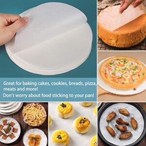 8 Inch Parchment Paper Rounds, Set of 200, Non Stick Baking Parchment Circles, Cake Parchment Rounds for Cake Pan, Springform Pan, Tortilla Press and so on（4.5/5.5/6/7/9/10/12in Available）