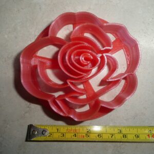 ROSE FLOWER DESIGN PATTERN CONCHA CUTTER MEXICAN SWEET BREAD STAMP MADE IN USA PR4518 Red