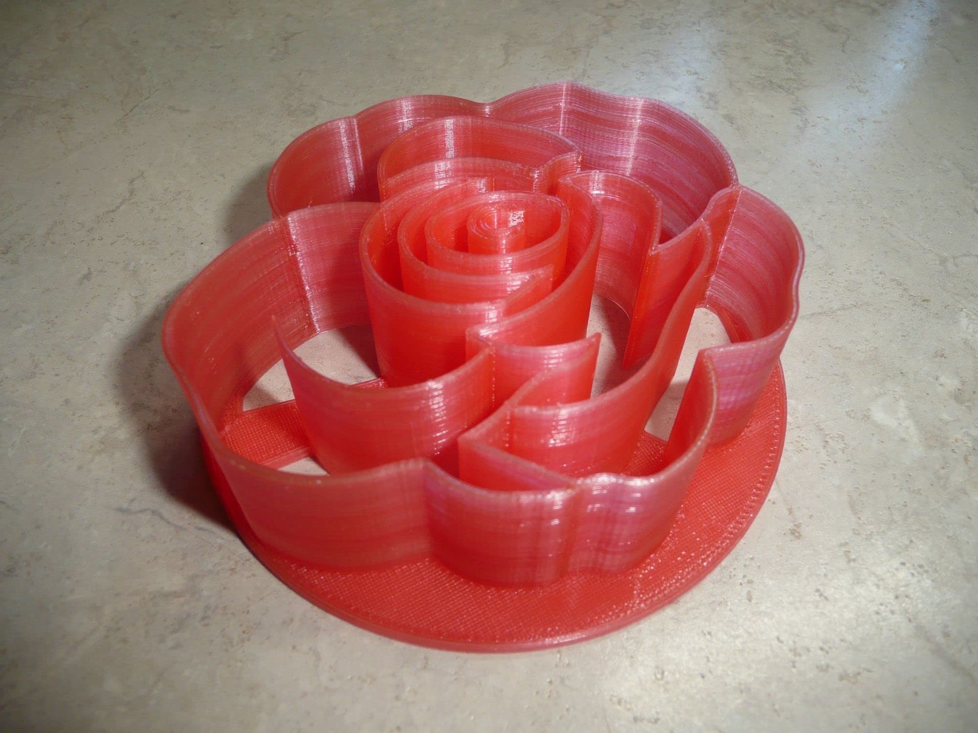 ROSE FLOWER DESIGN PATTERN CONCHA CUTTER MEXICAN SWEET BREAD STAMP MADE IN USA PR4518 Red