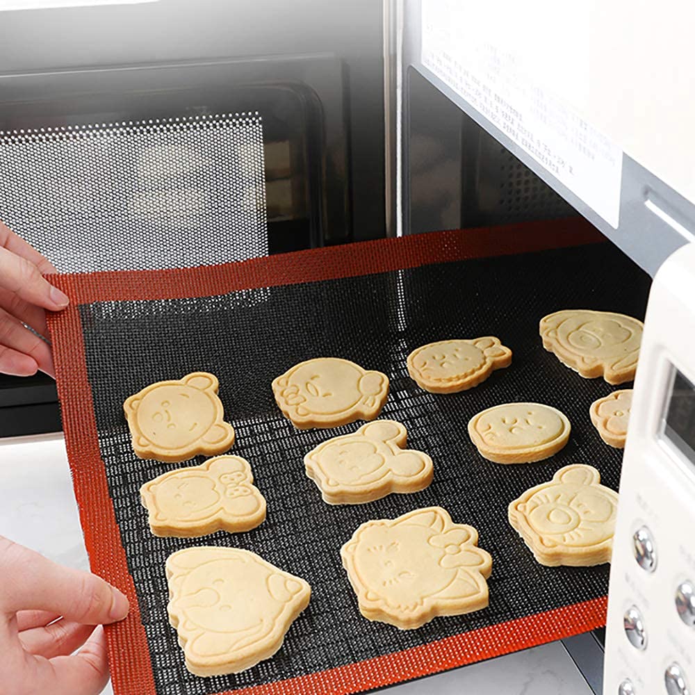 Professional Silicone Bread Baking Mat Non Stick Oven Liner Perforated Steaming Mesh For Half Sheet Size(11-4/5" x 15-3/4")