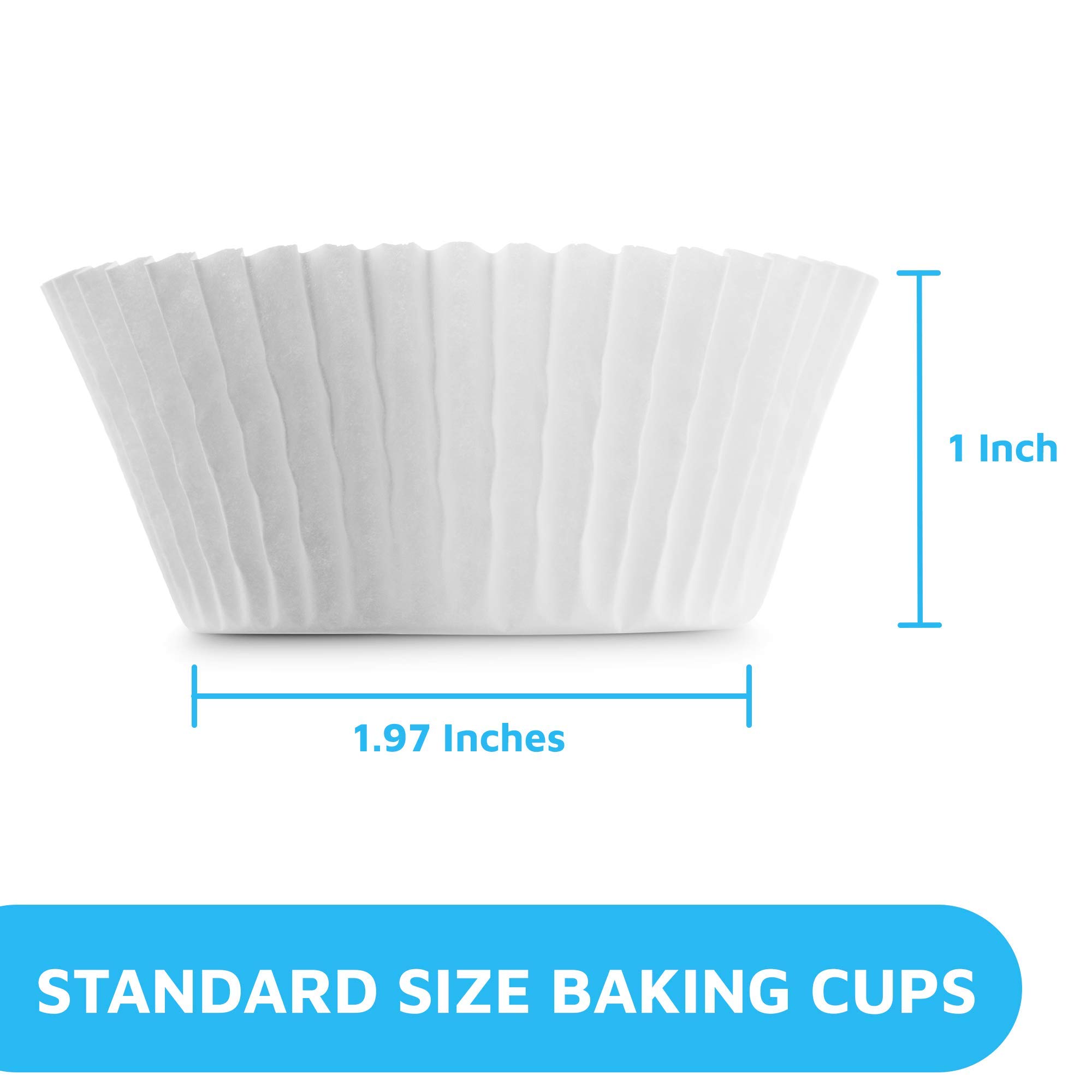 MontoPack White Cupcake Liners | 400 Standard Size Baking Cups | Greaseproof, No Smell Cupcake Wrappers | Muffin Liners for Desserts & Candies | Cupcake Liner for Holidays, Birthdays & Protein Balls