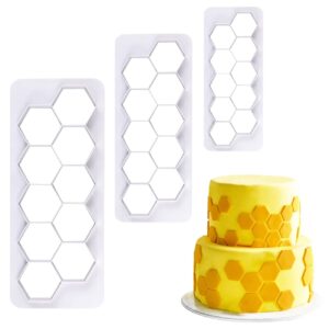 mity rain hexagon cookie cutter - geometric multicutter- football cake fondant cutter - 3 size,hexagon biscuit cutters,novel creative cake decorating