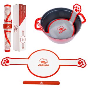 Zackoo Silicone Baking Mat for Dutch Oven Baking - Long Handles Bread Baking Sling Transferable Dough - Easy to Clean -Environmentally Friendly Alternative to Parchment