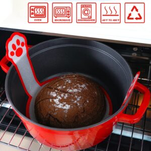 Zackoo Silicone Baking Mat for Dutch Oven Baking - Long Handles Bread Baking Sling Transferable Dough - Easy to Clean -Environmentally Friendly Alternative to Parchment