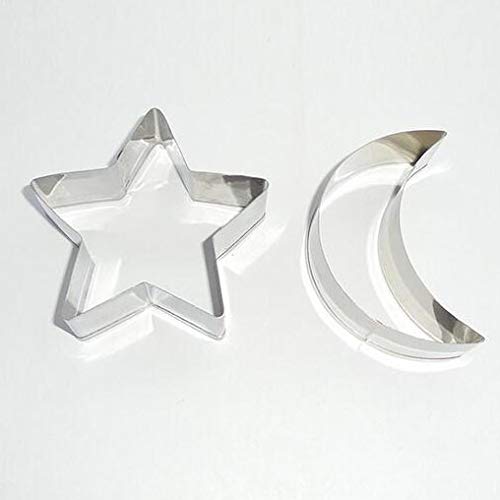 WOTOY Stars And Moon Biscuit Cake Night Sky Theme Cutting Mold - Stainless Steel