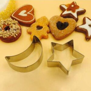 WOTOY Stars And Moon Biscuit Cake Night Sky Theme Cutting Mold - Stainless Steel