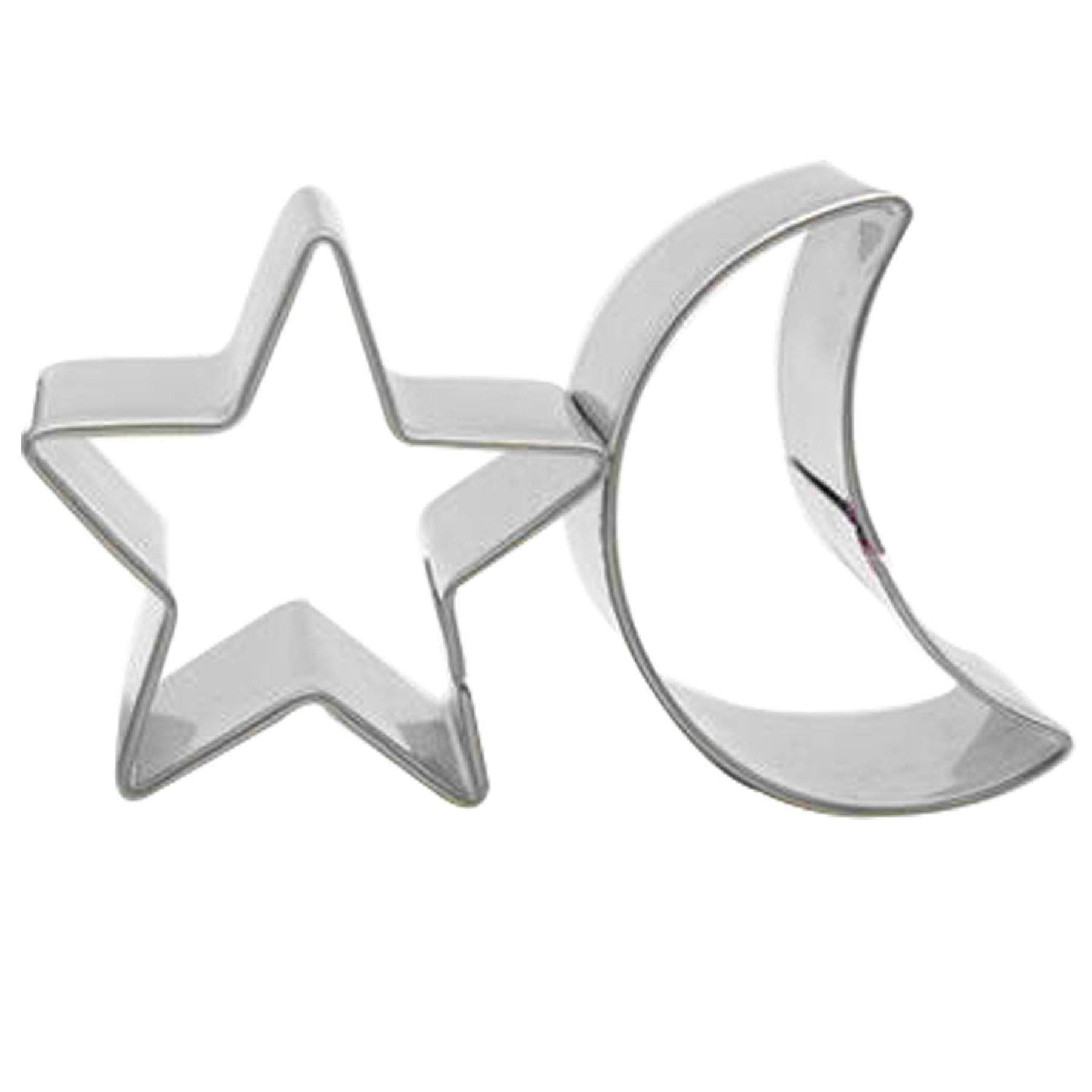 WOTOY Stars And Moon Biscuit Cake Night Sky Theme Cutting Mold - Stainless Steel