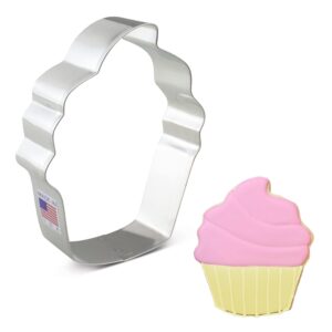 cupcake cookie cutter 4" made in usa by ann clark