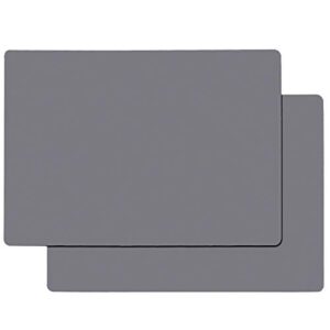 gartful extra large silicone mats for countertop, 28" by 20" multipurpose mat, counter table protector, desk saver pad, placemat nonstick nonskid heat-resistant pad, dark gray, 2pcs